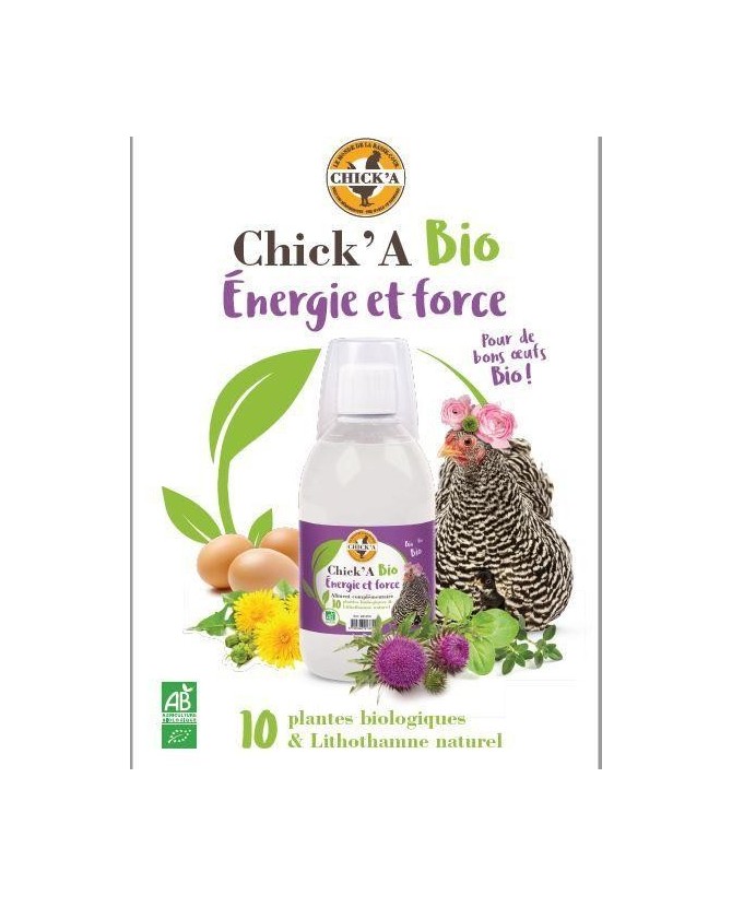 ALIMENT DIÉTÉTIQUE COMPLÉMENTAIRE CHICK'A BIO x 300 ml pour volaille